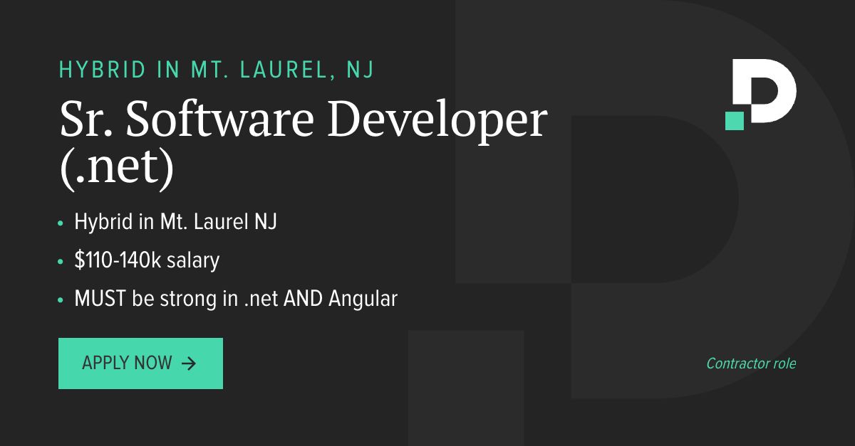 Chris Schwenk on LinkedIn: #dotnet #angular #southjerseyjobs # ... Chris Schwenk on LinkedIn: #dotnet #angular #southjerseyjobs # ...