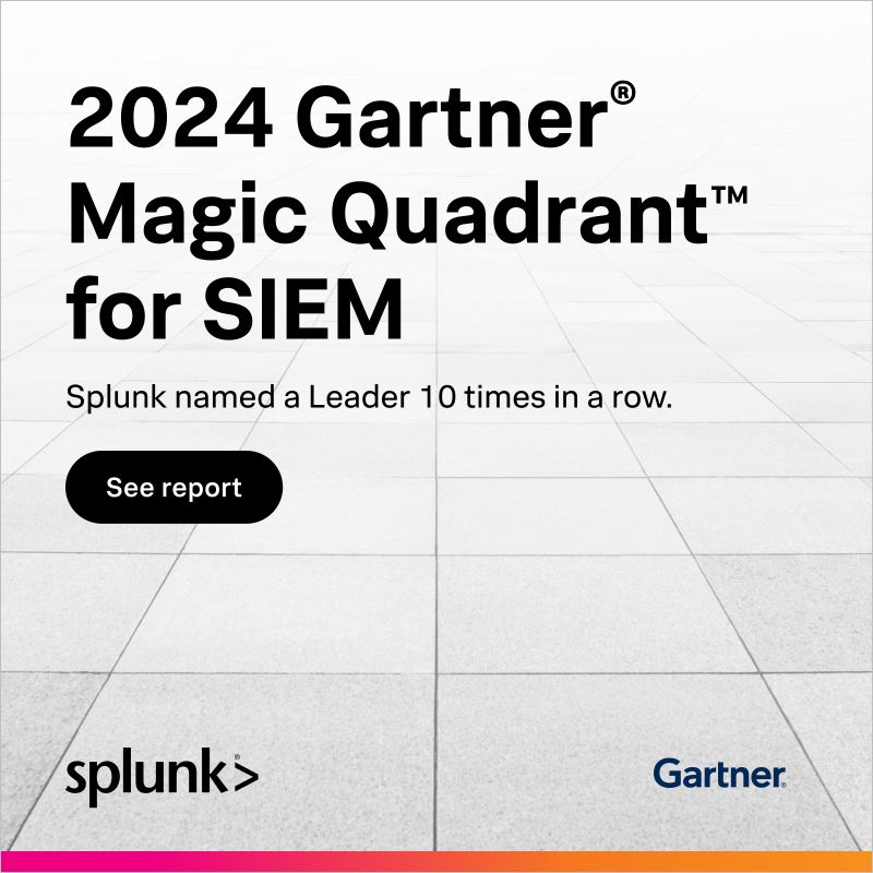 Splunk on LinkedIn: Splunk Named a Leader in the Gartner® Magic ... Splunk on LinkedIn: Splunk Named a Leader in the Gartner® Magic ...