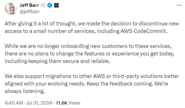 Andrew Ngui on LinkedIn: Disruption Ahead: AWS Quietly Axing Services Andrew Ngui on LinkedIn: Disruption Ahead: AWS Quietly Axing Services