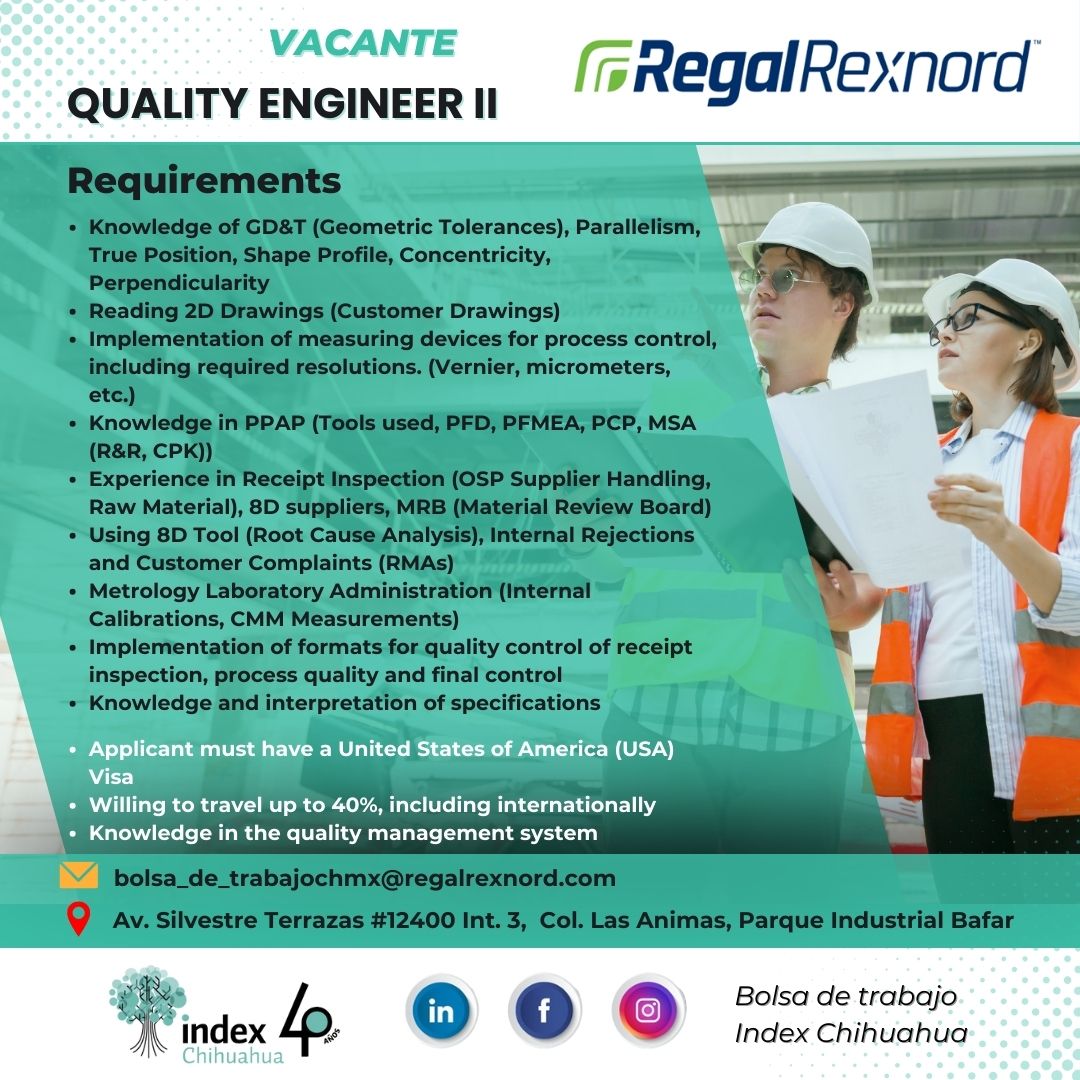 Bolsa de Trabajo Index Chihuahua on LinkedIn: REGAL REXNORD IS HIRING 👷 ... Bolsa de Trabajo Index Chihuahua on LinkedIn: REGAL REXNORD IS HIRING 👷 ...