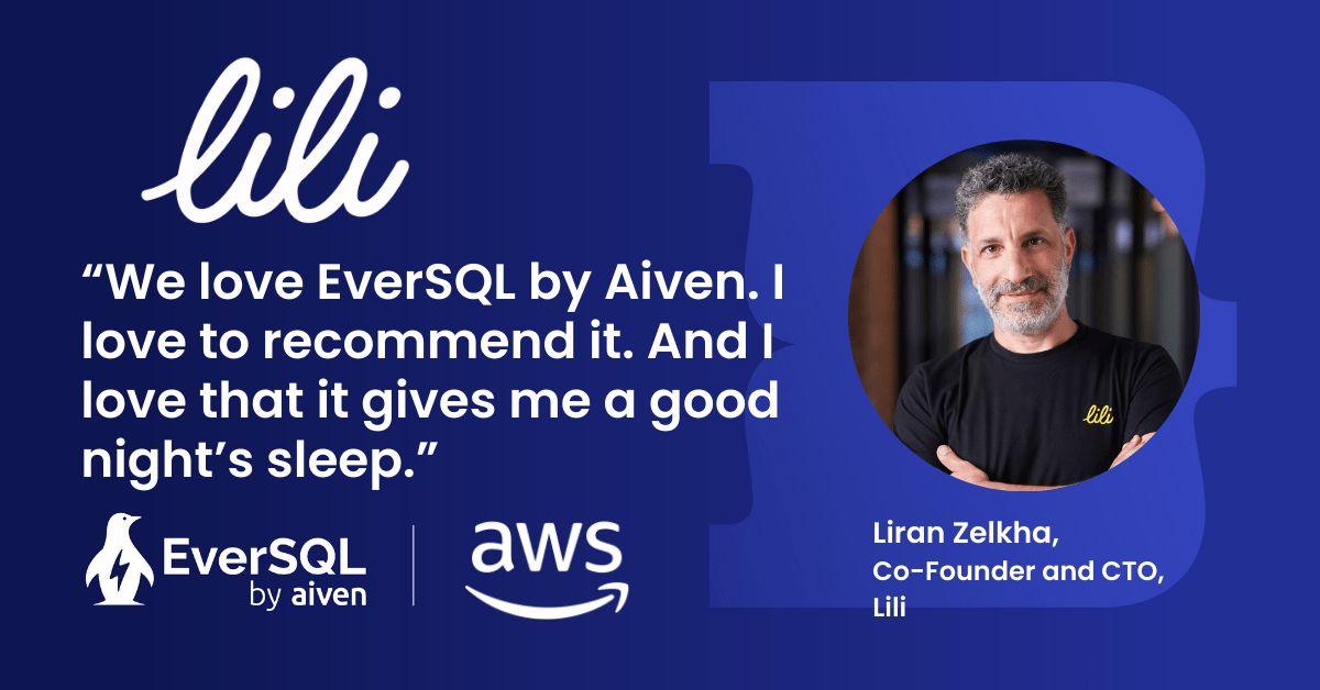 Aiven on LinkedIn: EverSQL by Aiven accelerates PostgreSQL® and MySQL ... Aiven on LinkedIn: EverSQL by Aiven accelerates PostgreSQL® and MySQL ...