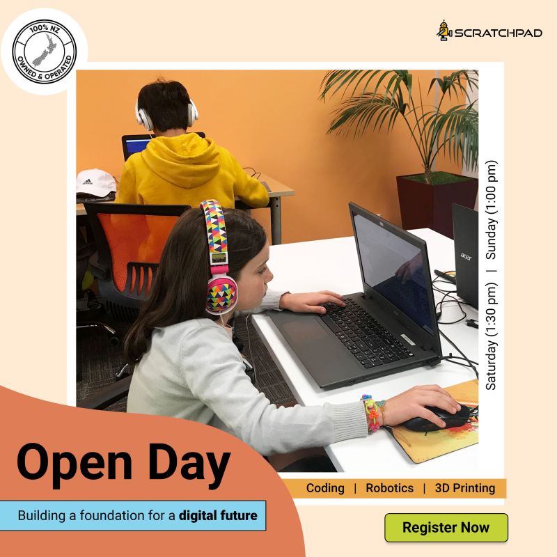 SCRATCHPAD NZ on LinkedIn: #openday #codingforkids #coding #learntocode ... SCRATCHPAD NZ on LinkedIn: #openday #codingforkids #coding #learntocode ...