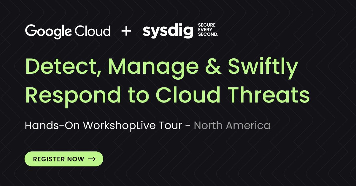 Erik Bartelucci on LinkedIn: Sysdig + Google Cloud WorkshopLive Erik Bartelucci on LinkedIn: Sysdig + Google Cloud WorkshopLive