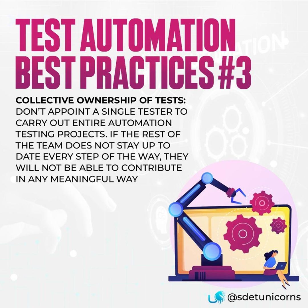 SDET Unicorns on LinkedIn: #softwaretesting #automationtesting #testing ... SDET Unicorns on LinkedIn: #softwaretesting #automationtesting #testing ...