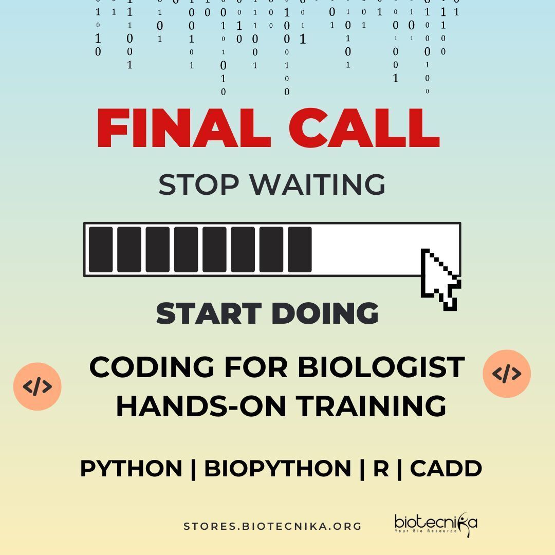 BioTecNika on LinkedIn: #coding #biologist #biopython #python #r #cadd ... BioTecNika on LinkedIn: #coding #biologist #biopython #python #r #cadd ...