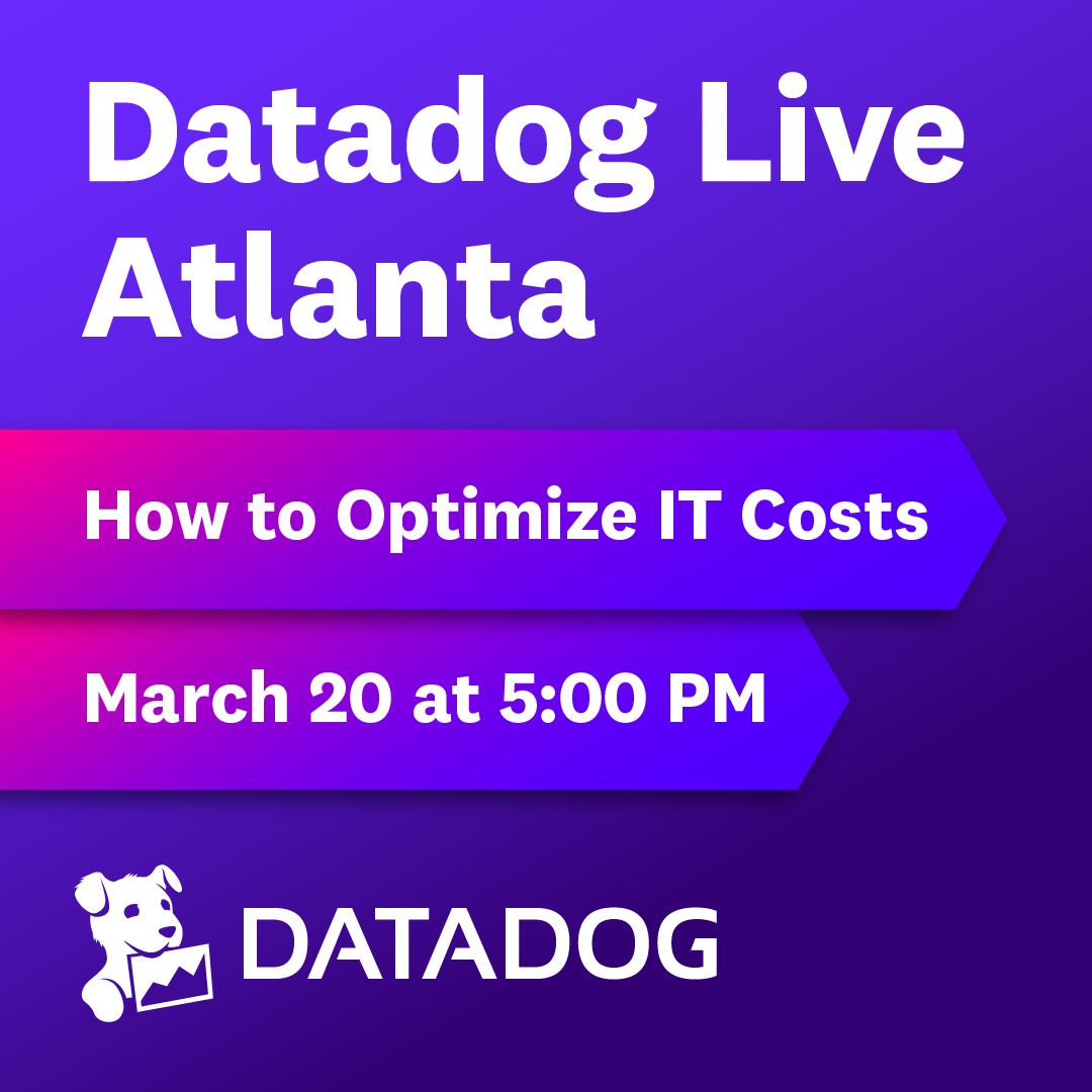 Datadog on LinkedIn: Datadog Live Atlanta | Datadog Datadog on LinkedIn: Datadog Live Atlanta | Datadog