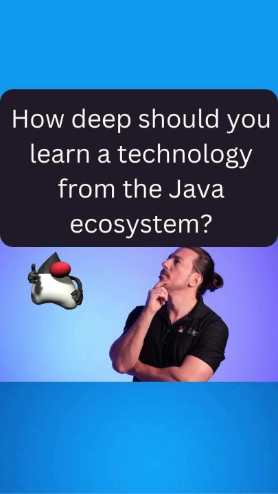How deep should you learn #Java technologies? #JavaDeveloper # ... How deep should you learn #Java technologies? #JavaDeveloper # ...