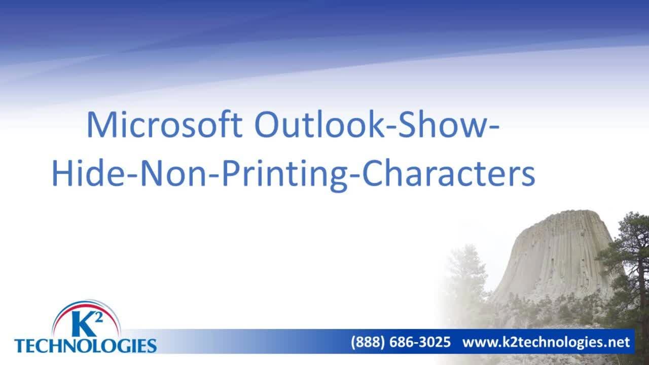K2 Technologies on LinkedIn: Microsoft Outlook-Show-Hide-Non-Printing ... K2 Technologies on LinkedIn: Microsoft Outlook-Show-Hide-Non-Printing ...
