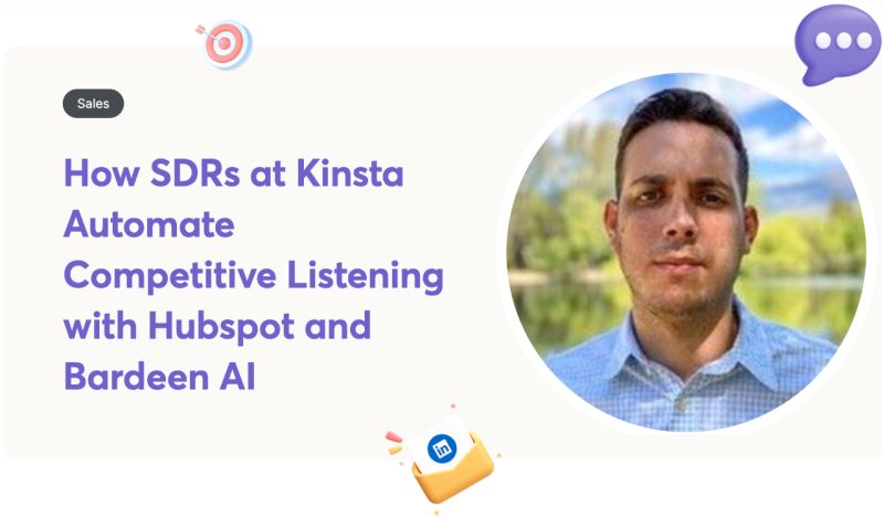 Bardeen on LinkedIn: How SDRs at Kinsta Automate Competitive Listening ... Bardeen on LinkedIn: How SDRs at Kinsta Automate Competitive Listening ...