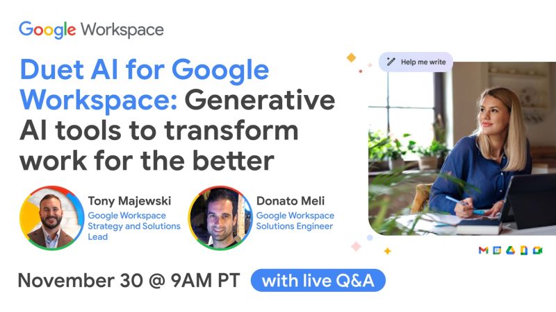 Sarah Yong on LinkedIn: Duet AI for Google Workspace: Generative AI ... Sarah Yong on LinkedIn: Duet AI for Google Workspace: Generative AI ...