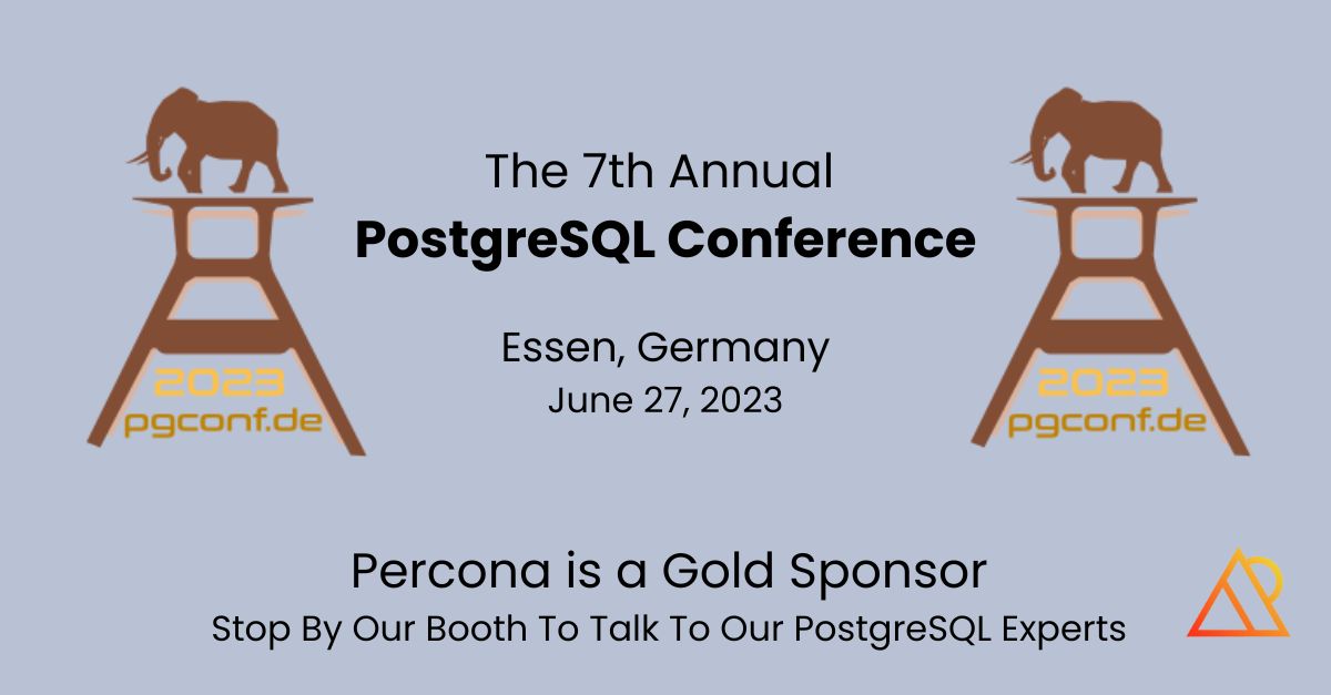 Percona on LinkedIn: PostgreSQL Conference Germany 2023 Percona on LinkedIn: PostgreSQL Conference Germany 2023