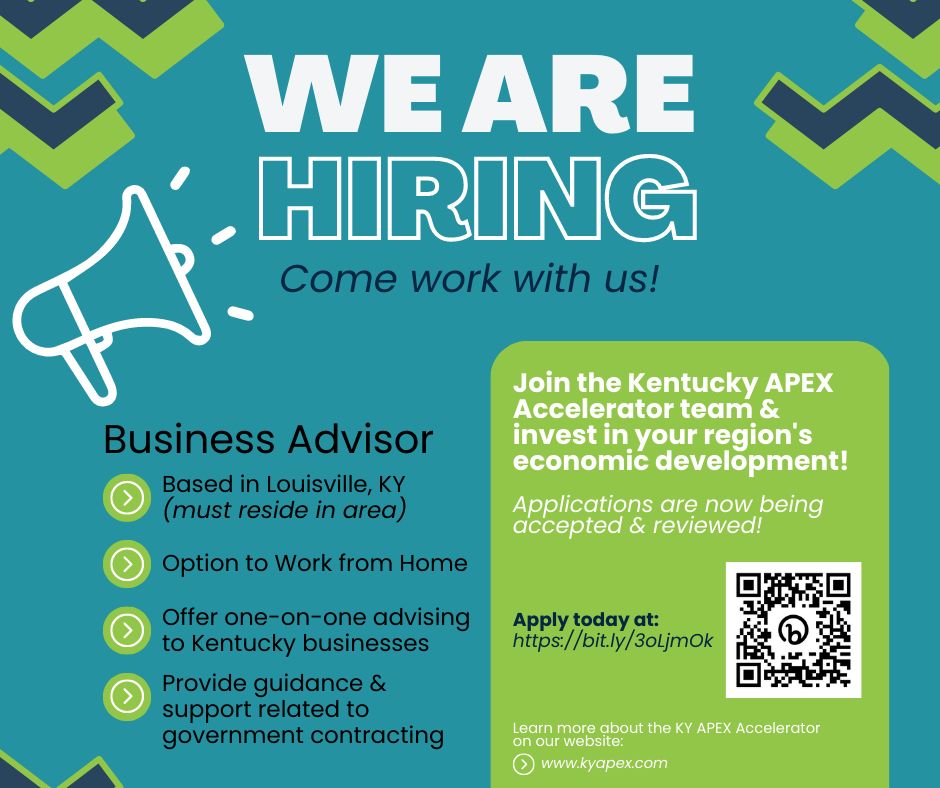 Kentucky APEX Accelerator on LinkedIn: #hiring #joinourteam #workwithus ... Kentucky APEX Accelerator on LinkedIn: #hiring #joinourteam #workwithus ...