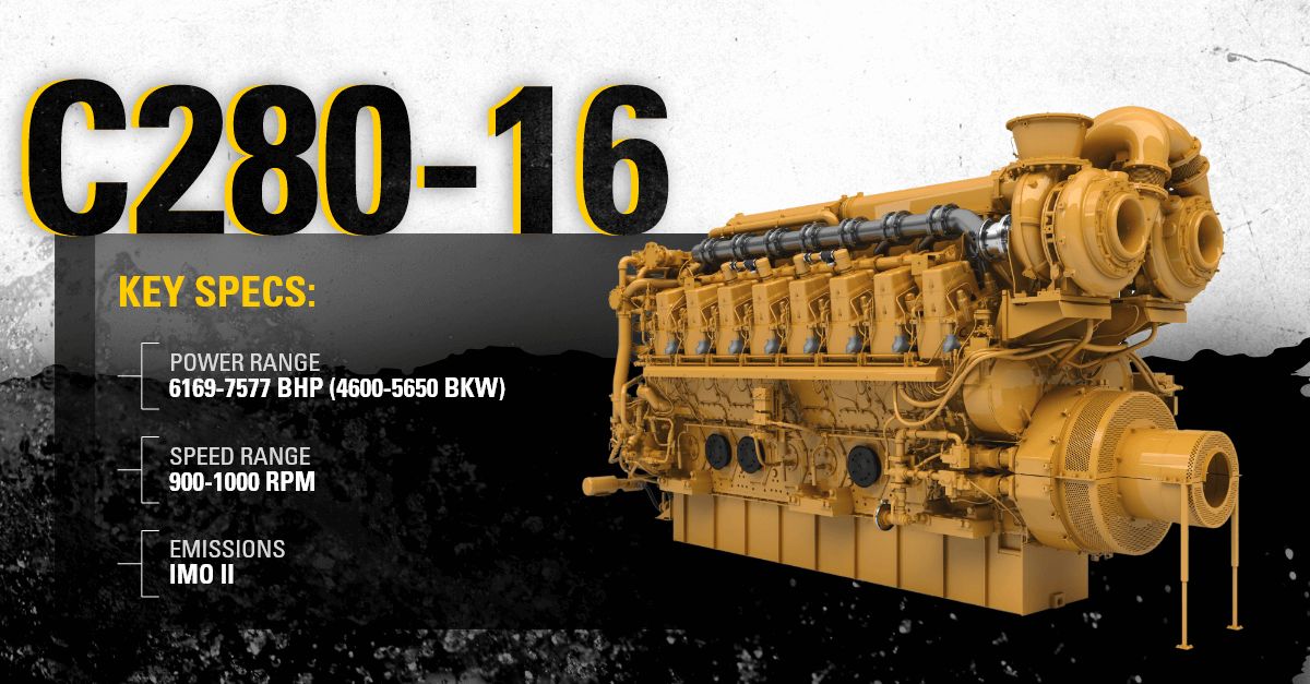 Cat Marine on LinkedIn: The C280-16 marine propulsion engine comes with ... Cat Marine on LinkedIn: The C280-16 marine propulsion engine comes with ...