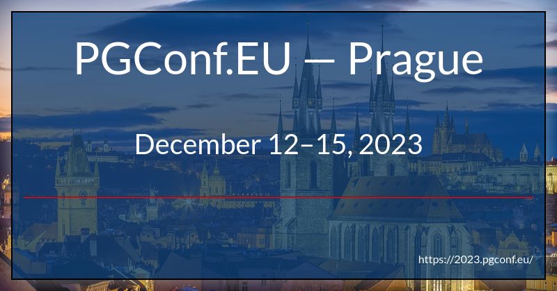 PGX, Inc. on LinkedIn: PostgreSQL Conference Europe 2023 PGX, Inc. on LinkedIn: PostgreSQL Conference Europe 2023