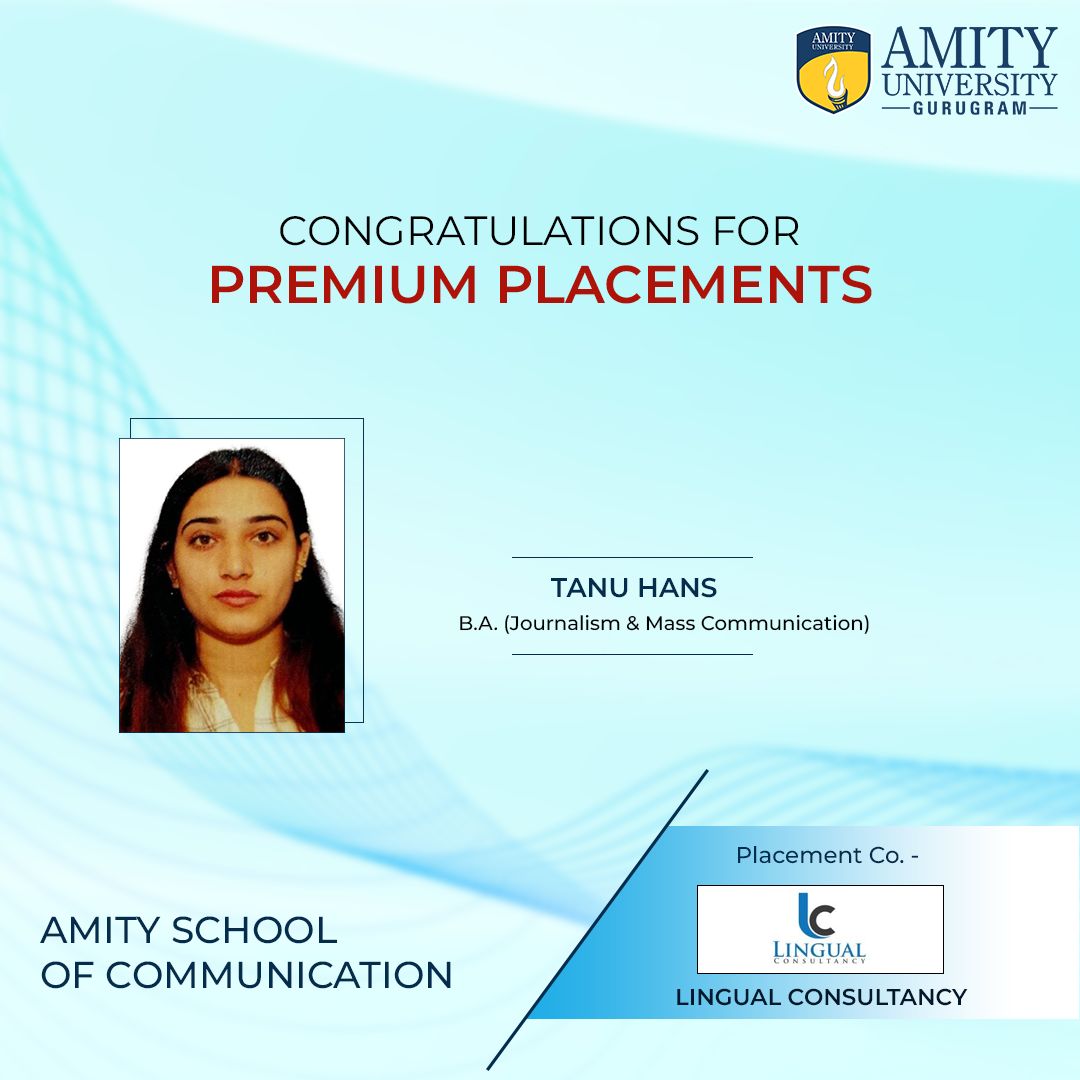 AMITY University Gurgaon on LinkedIn: #amitypride #placement # ... AMITY University Gurgaon on LinkedIn: #amitypride #placement # ...