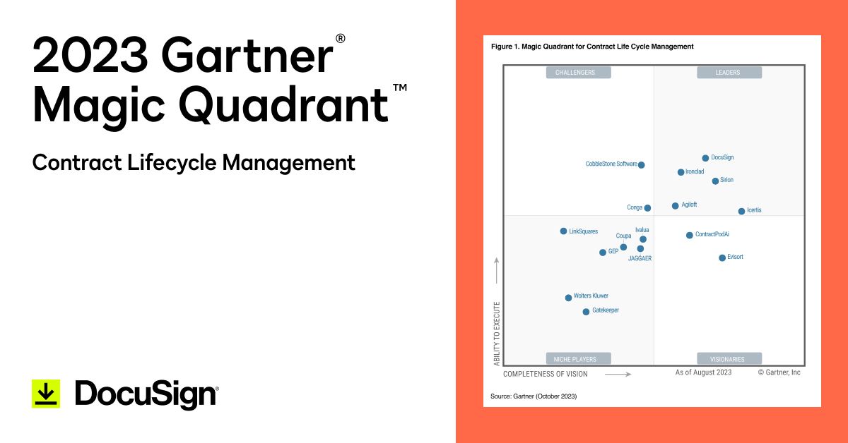 DocuSign on LinkedIn: DocuSign Named a Leader in 2023 Gartner® Magic ... DocuSign on LinkedIn: DocuSign Named a Leader in 2023 Gartner® Magic ...