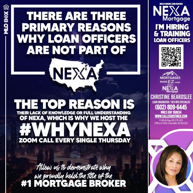 Christine Beardslee on LinkedIn: #loanofficers #whynexa Christine Beardslee on LinkedIn: #loanofficers #whynexa