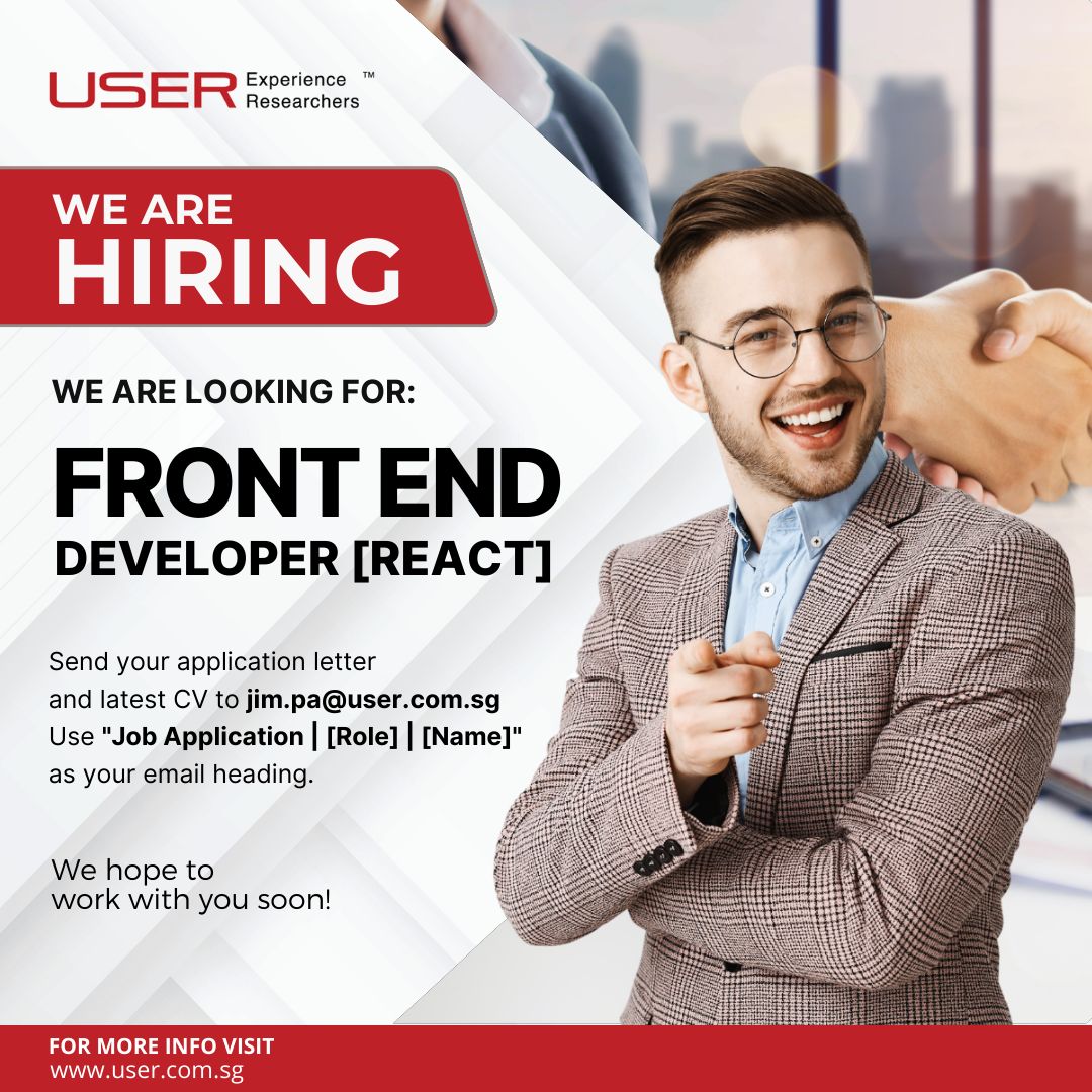 User Experience Researchers Pte Ltd (Singapore) on LinkedIn: #developer ... User Experience Researchers Pte Ltd (Singapore) on LinkedIn: #developer ...