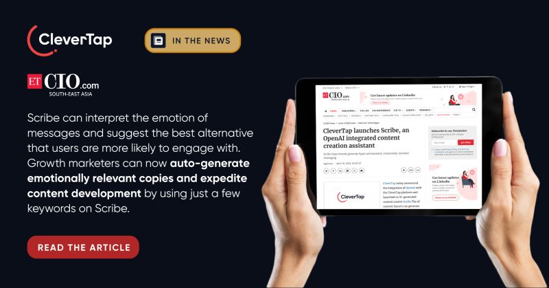 CleverTap on LinkedIn: CleverTap launches Scribe, an OpenAI integrated ... CleverTap on LinkedIn: CleverTap launches Scribe, an OpenAI integrated ...