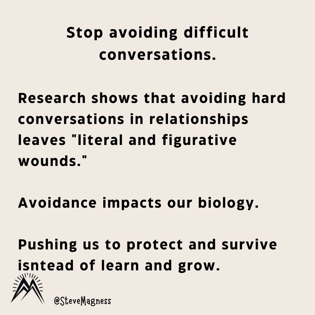 Steve Magness on LinkedIn: Stop avoiding difficult conversations ... Steve Magness on LinkedIn: Stop avoiding difficult conversations ...