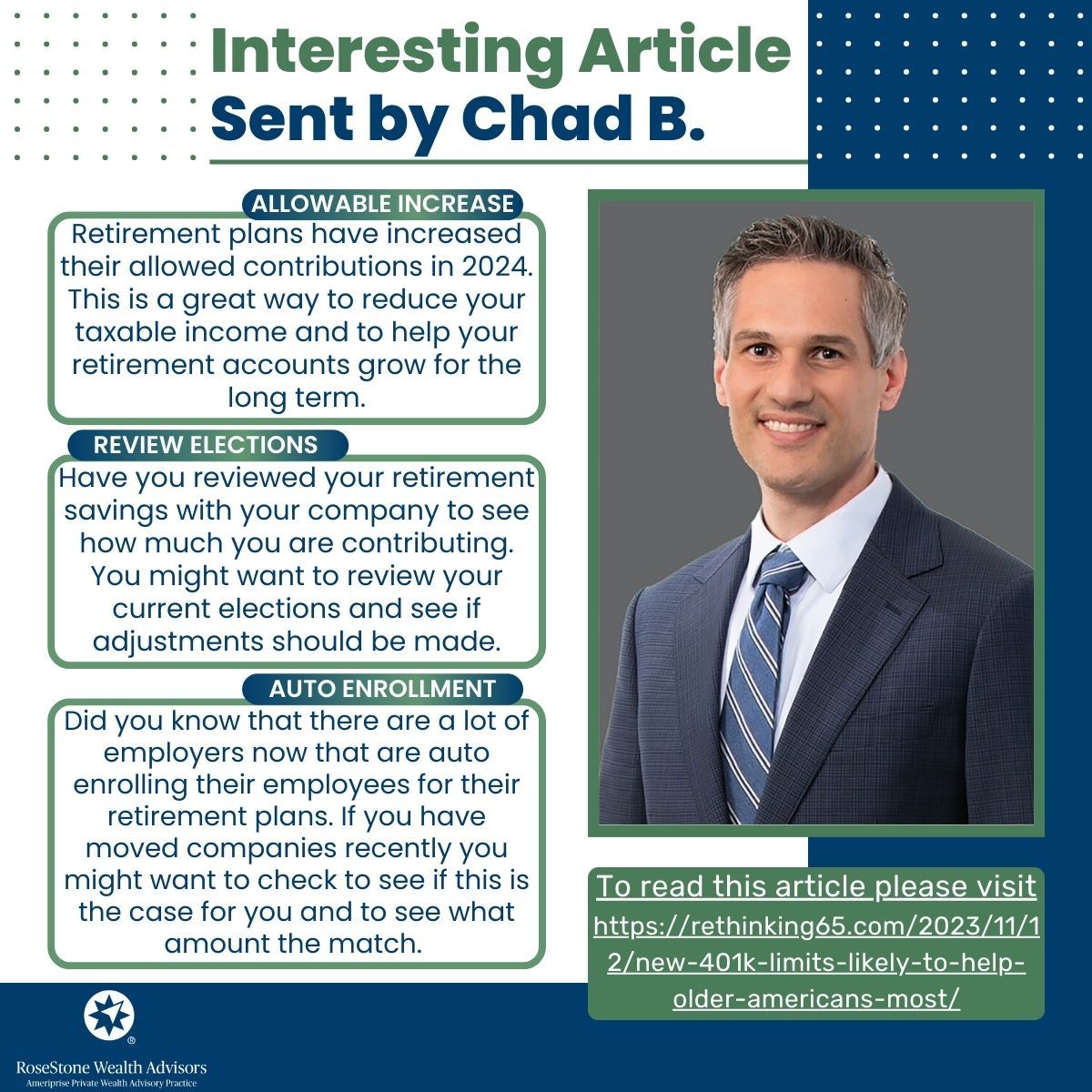 Daniel Bickerstaff, CFP®, ChFC®,CFP®, APMA® on LinkedIn: To read the ... Daniel Bickerstaff, CFP®, ChFC®,CFP®, APMA® on LinkedIn: To read the ...