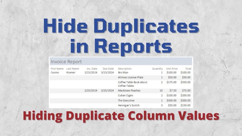 Mike Wolfe on LinkedIn: Hiding Duplicate Values in Reports Mike Wolfe on LinkedIn: Hiding Duplicate Values in Reports