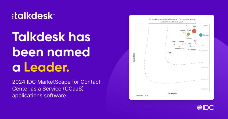 Talkdesk on LinkedIn: #idc #ccaas #talkdesk #pr #pressrelease # ... Talkdesk on LinkedIn: #idc #ccaas #talkdesk #pr #pressrelease # ...