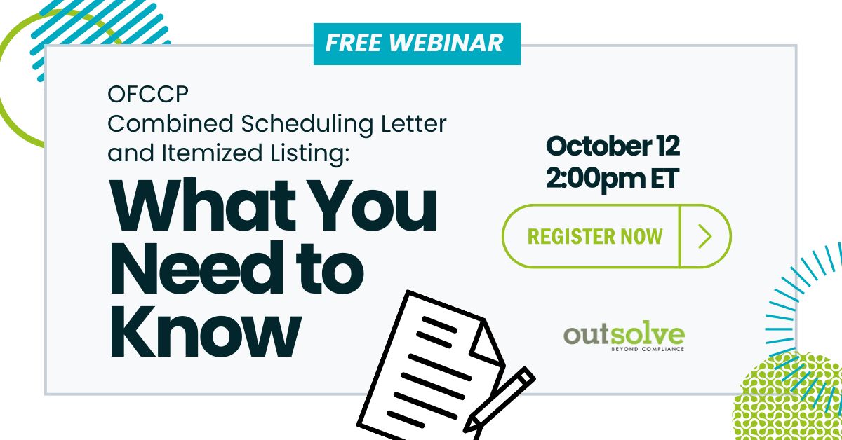 OutSolve - Beyond Compliance on LinkedIn: Free Webinar - New OFCCP ... OutSolve - Beyond Compliance on LinkedIn: Free Webinar - New OFCCP ...