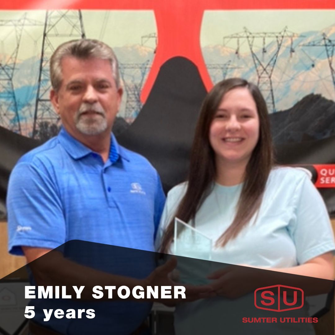 Sumter Utilities Inc on LinkedIn: Congratulations to Emily Stogner on ... Sumter Utilities Inc on LinkedIn: Congratulations to Emily Stogner on ...