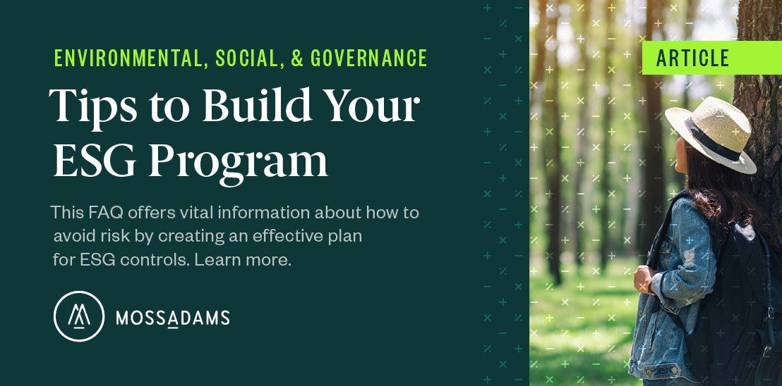 Moss Adams on LinkedIn: Establishing Governance and Internal Controls ... Moss Adams on LinkedIn: Establishing Governance and Internal Controls ...