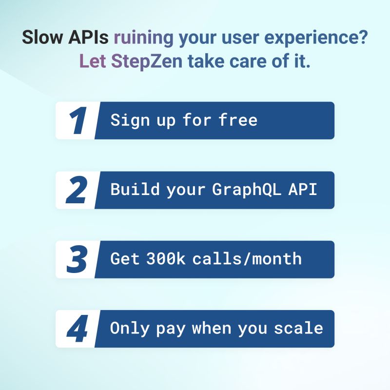 StepZen, an IBM Company on LinkedIn: StepZen: Build GraphQL API from ... StepZen, an IBM Company on LinkedIn: StepZen: Build GraphQL API from ...