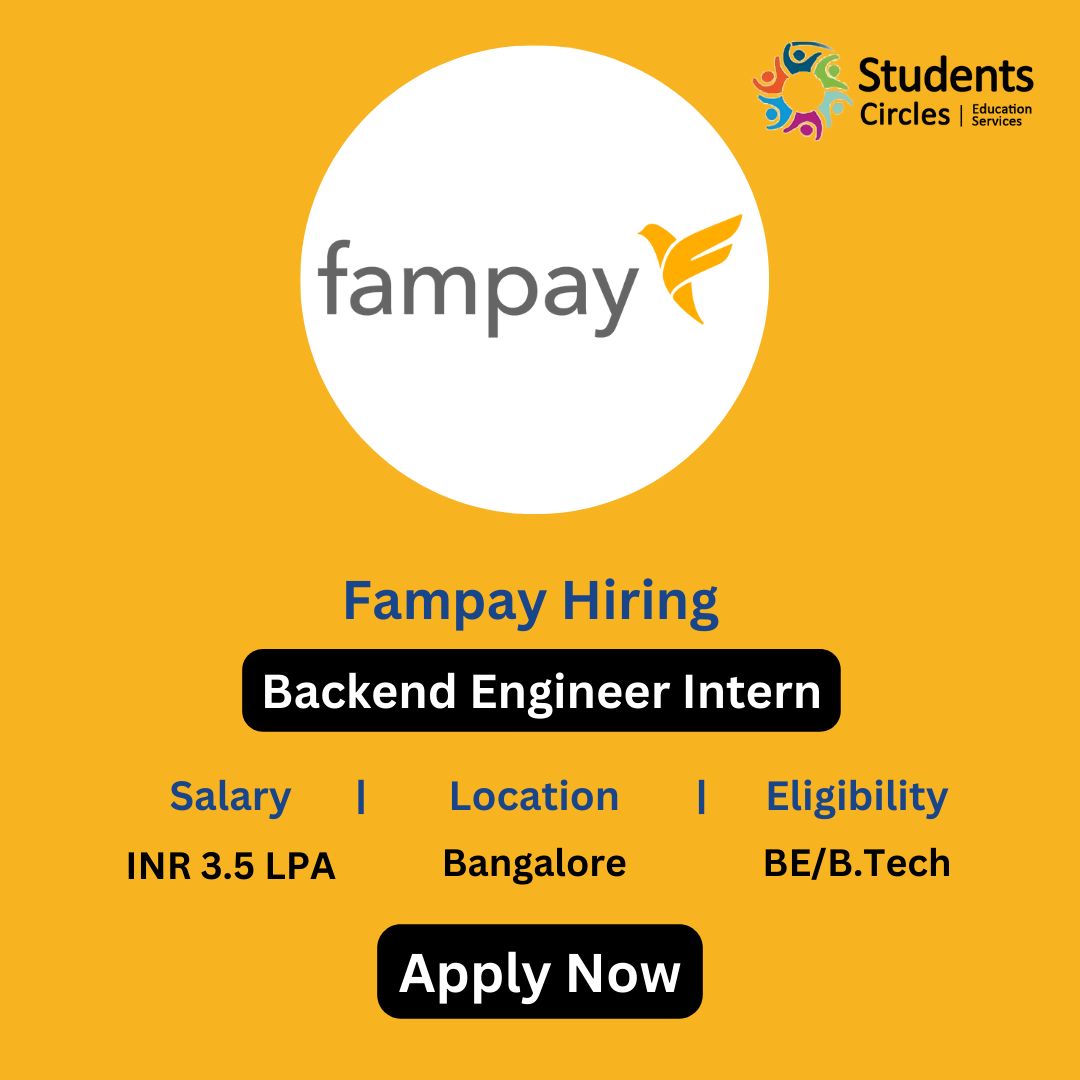 Students Circles on LinkedIn: 🔥 Fampay Hiring Backend Engineer Intern 👇 ... Students Circles on LinkedIn: 🔥 Fampay Hiring Backend Engineer Intern 👇 ...