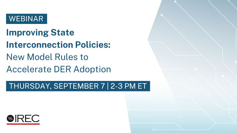 Interstate Renewable Energy Council (IREC) on LinkedIn: Join IREC for a ... Interstate Renewable Energy Council (IREC) on LinkedIn: Join IREC for a ...