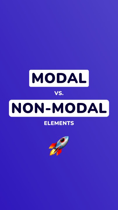 Alicja Suska on LinkedIn: Modal vs. non-modal elements Alicja Suska on LinkedIn: Modal vs. non-modal elements