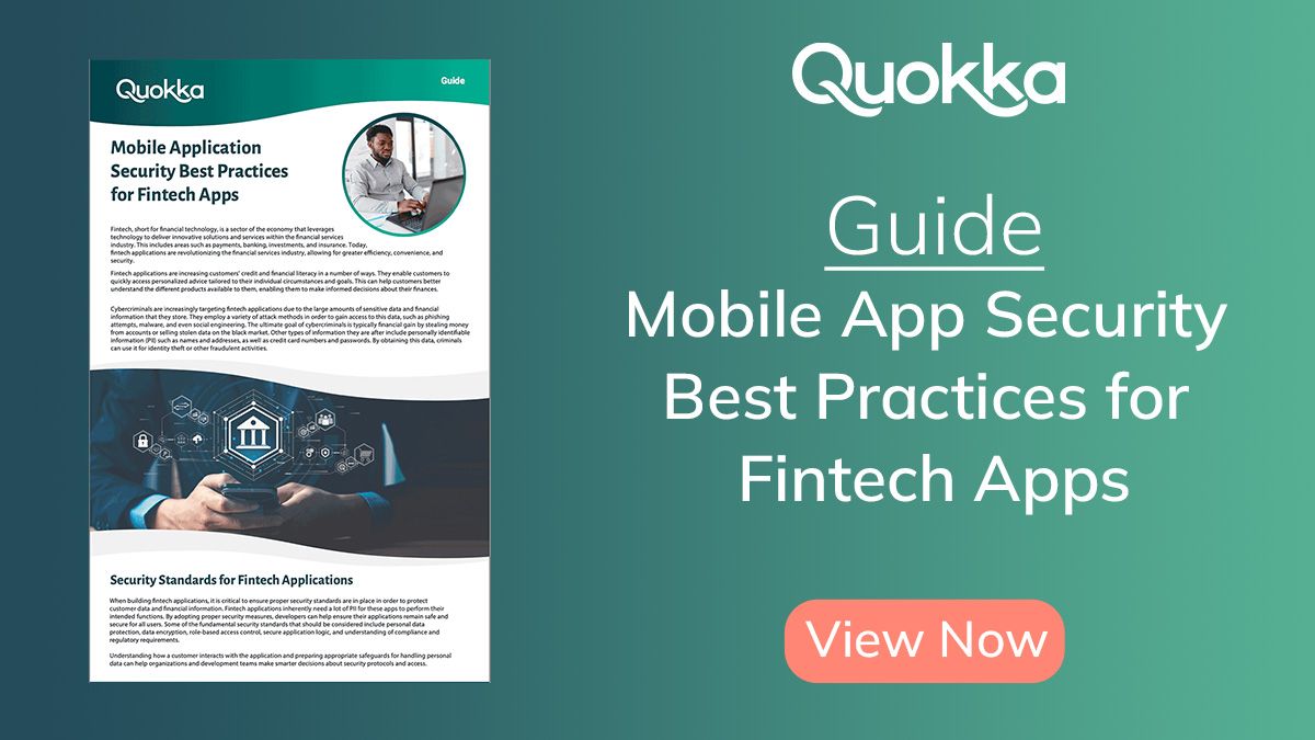 Quokka.io on LinkedIn: Addressing Fintech Security Challenges in 2023 ... Quokka.io on LinkedIn: Addressing Fintech Security Challenges in 2023 ...