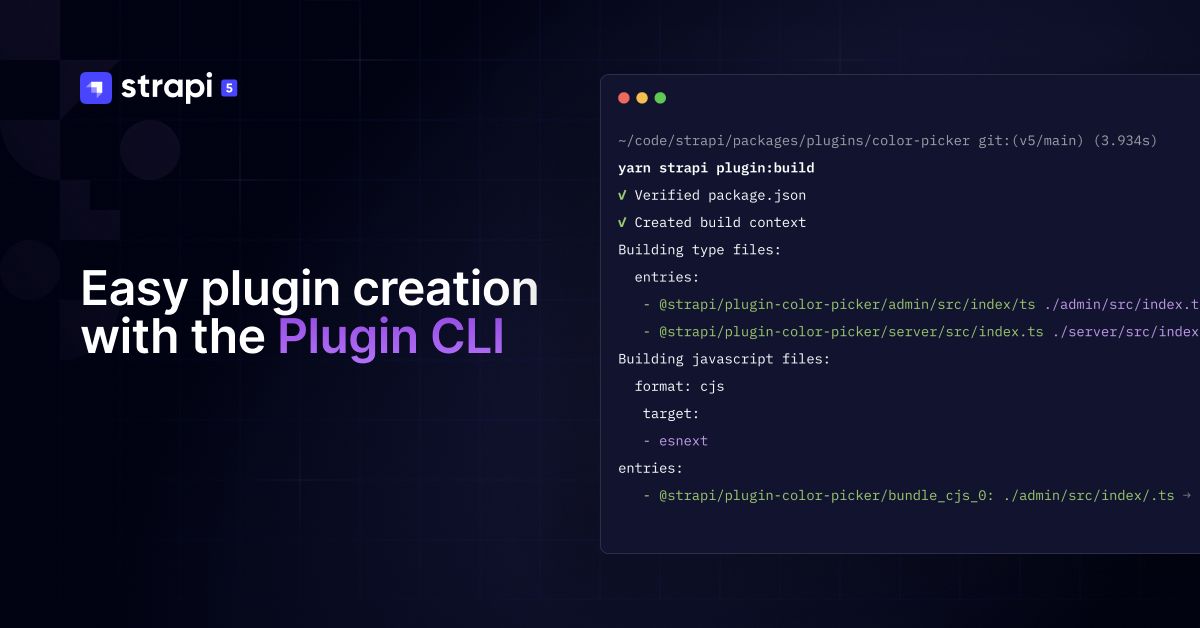 Strapi on LinkedIn: 🛠️ Creating plugins is now a breeze with Strapi 5's ... Strapi on LinkedIn: 🛠️ Creating plugins is now a breeze with Strapi 5's ...