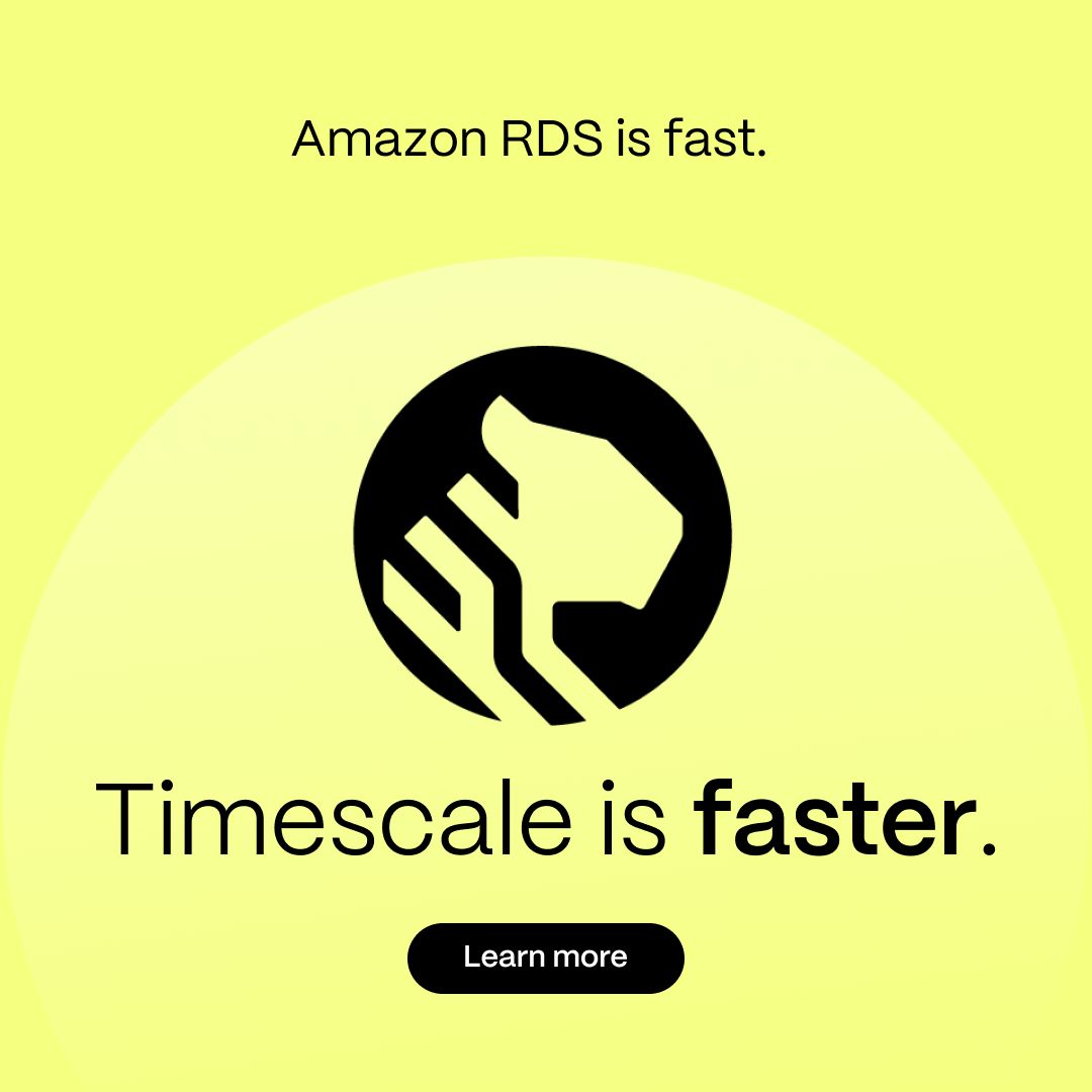 Timescale on LinkedIn: Timescale Cloud vs. Amazon RDS PostgreSQL: Up to ... Timescale on LinkedIn: Timescale Cloud vs. Amazon RDS PostgreSQL: Up to ...