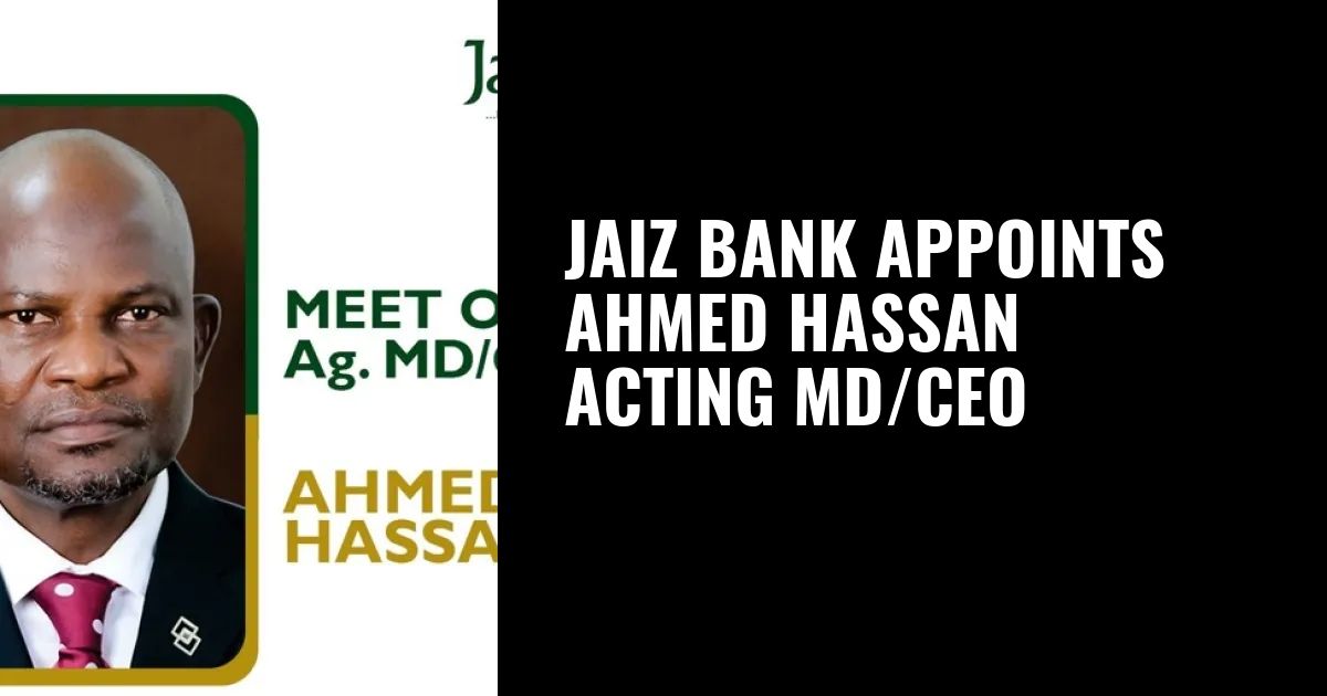 Adekugbe Adegbola on LinkedIn: Jaiz Bank Appoints Ahmed Hassan Acting ... Adekugbe Adegbola on LinkedIn: Jaiz Bank Appoints Ahmed Hassan Acting ...