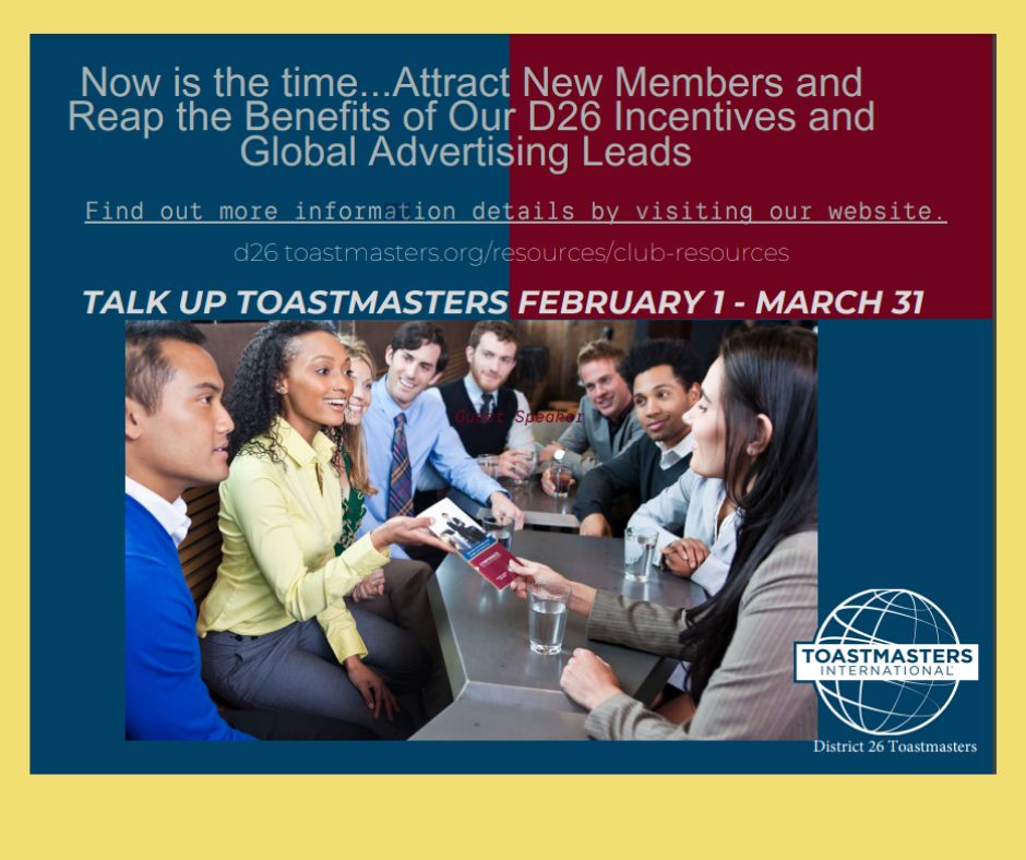 District 26 Toastmasters on LinkedIn: Talk Up Toastmasters Membership ... District 26 Toastmasters on LinkedIn: Talk Up Toastmasters Membership ...