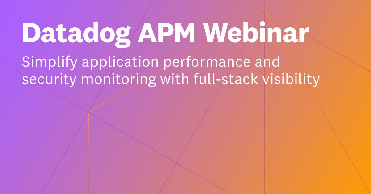 Datadog on LinkedIn: Datadog APM Webinar: Troubleshoot, Optimize, and ... Datadog on LinkedIn: Datadog APM Webinar: Troubleshoot, Optimize, and ...