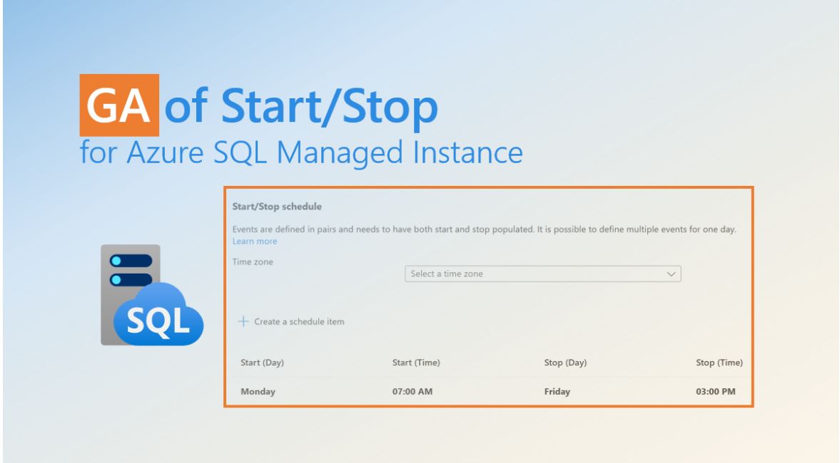 Eitan Blumin on LinkedIn: Announcing General Availability of Stop-Start ... Eitan Blumin on LinkedIn: Announcing General Availability of Stop-Start ...