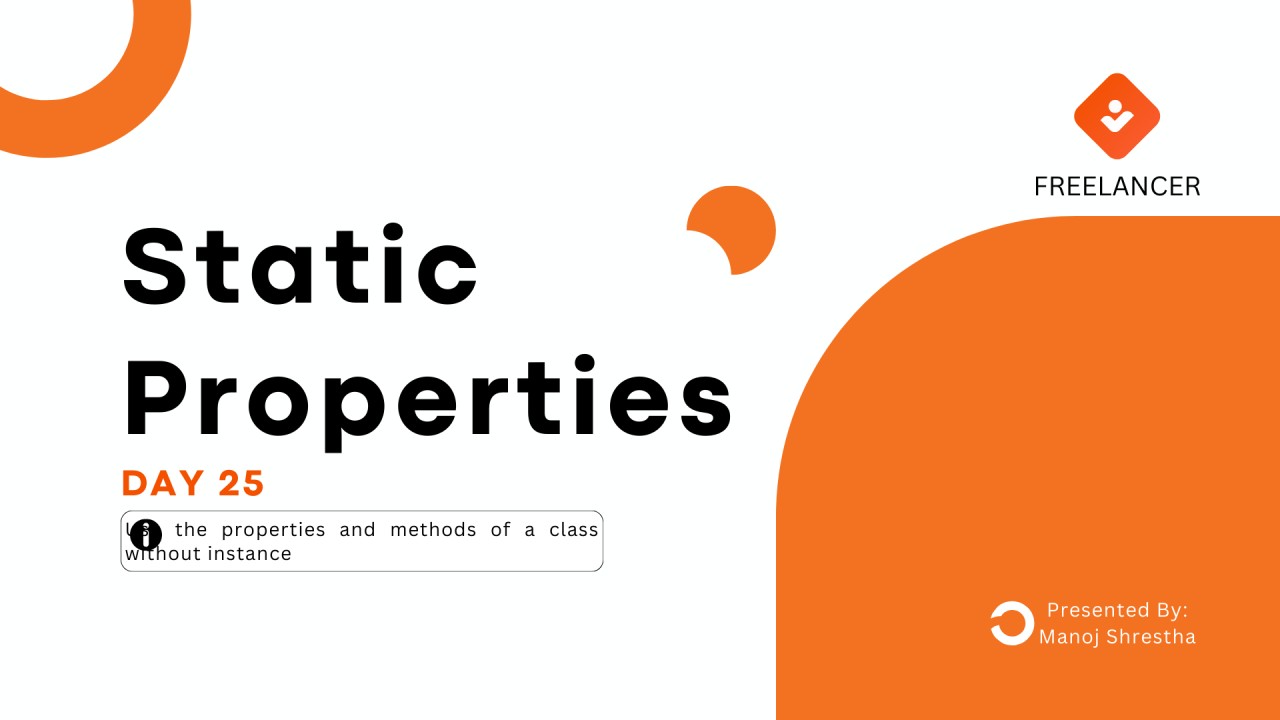 Static Properties and Methods - OOP Static Properties and Methods - OOP