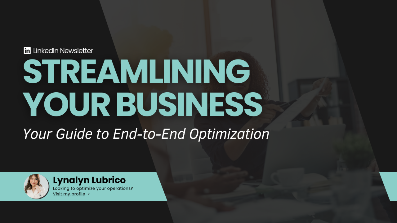 Your Guide to End-to-End Optimization Your Guide to End-to-End Optimization