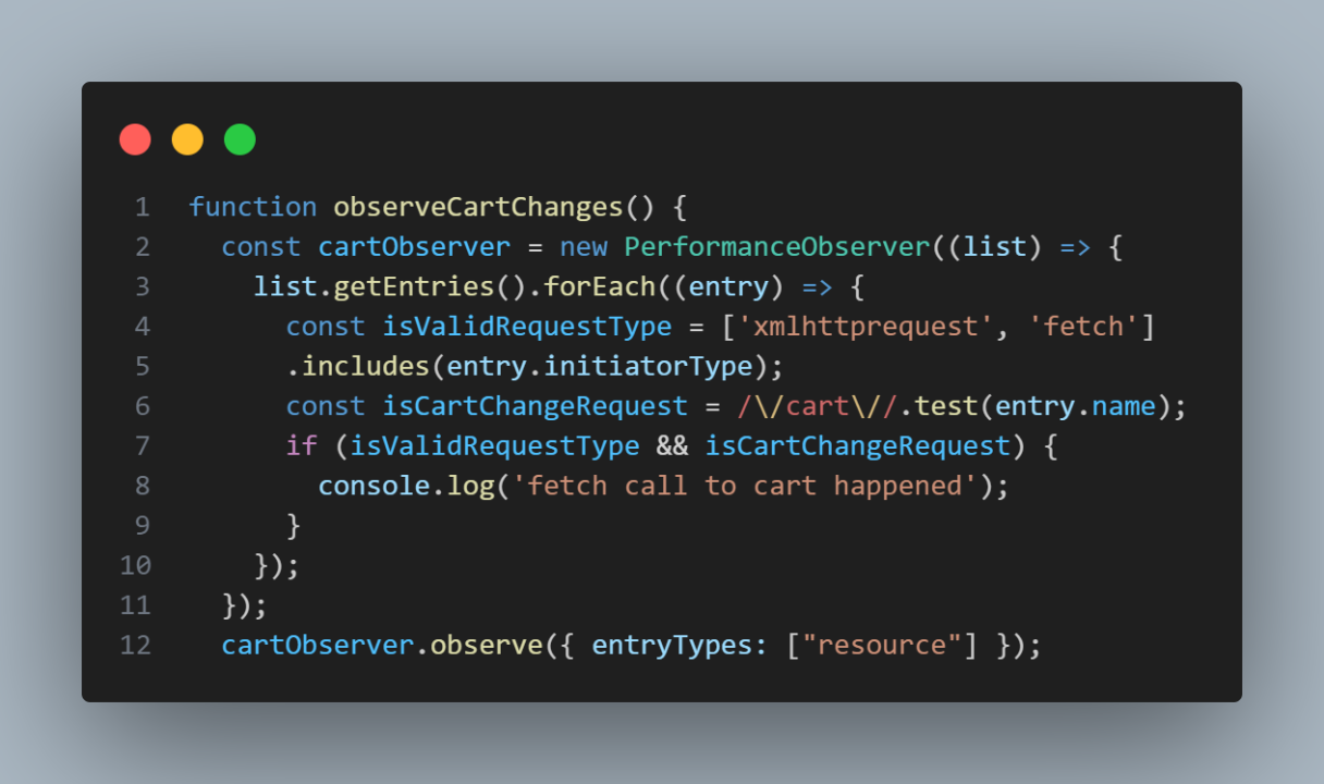Exploring Code #26: Watching For Cart Fetch Calls With Performance Observer Exploring Code #26: Watching For Cart Fetch Calls With Performance Observer