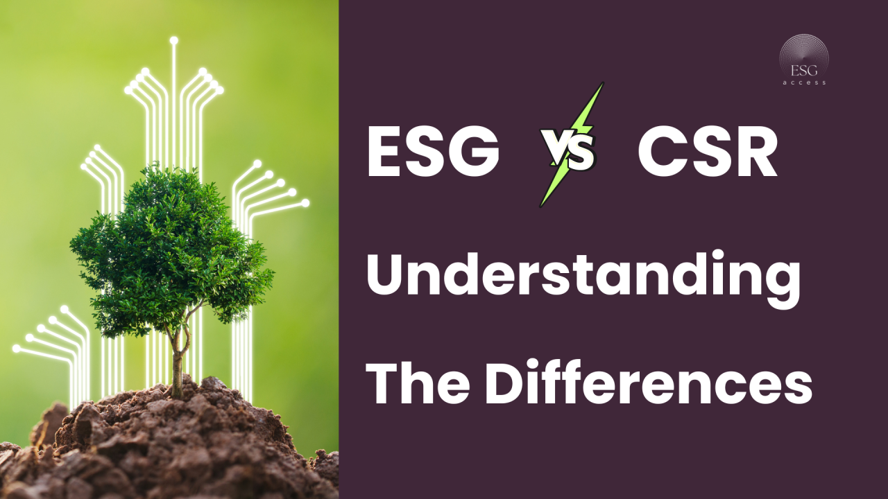 ESG vs CSR - What's the difference? ESG vs CSR - What's the difference?