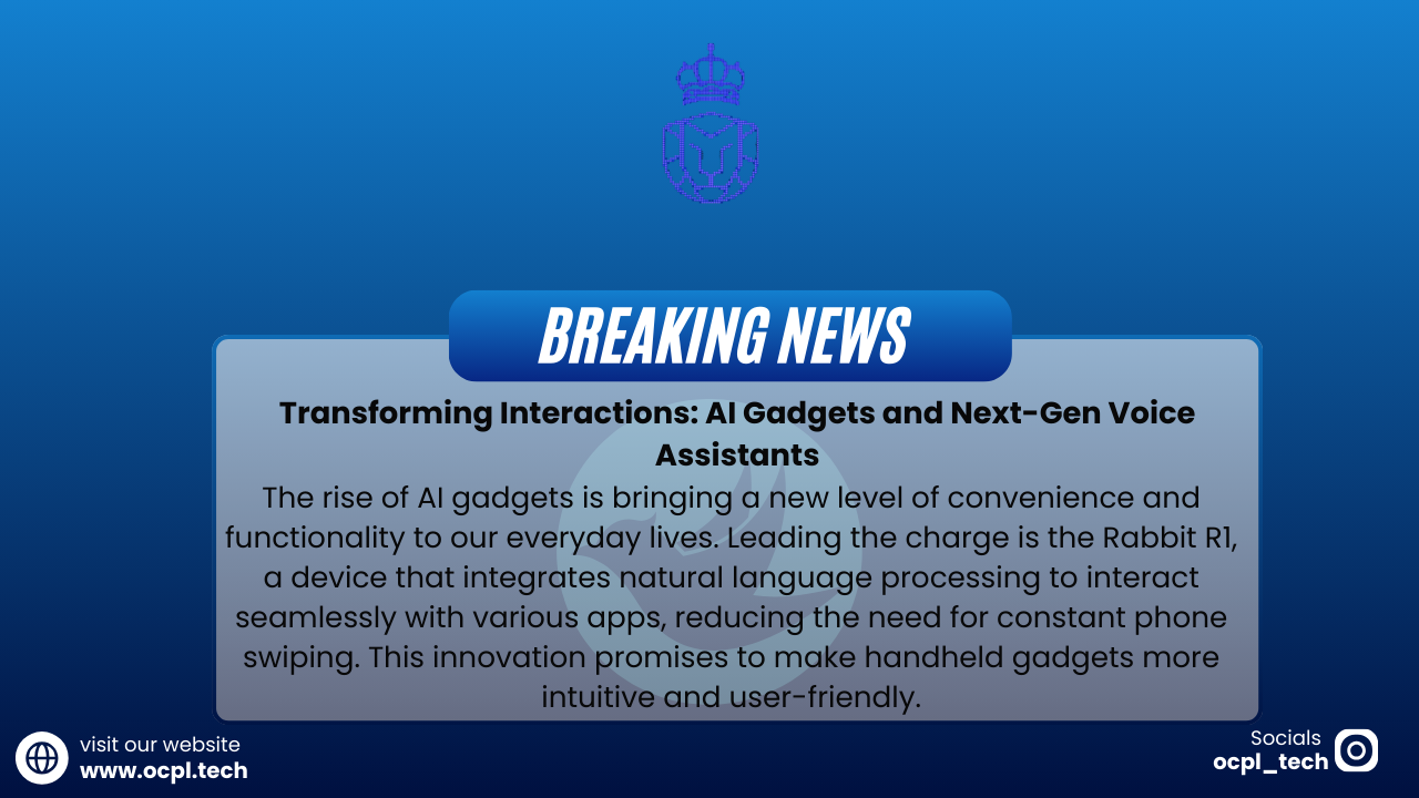 Transforming Interactions: AI Gadgets and Next-Gen Voice Assistants Transforming Interactions: AI Gadgets and Next-Gen Voice Assistants