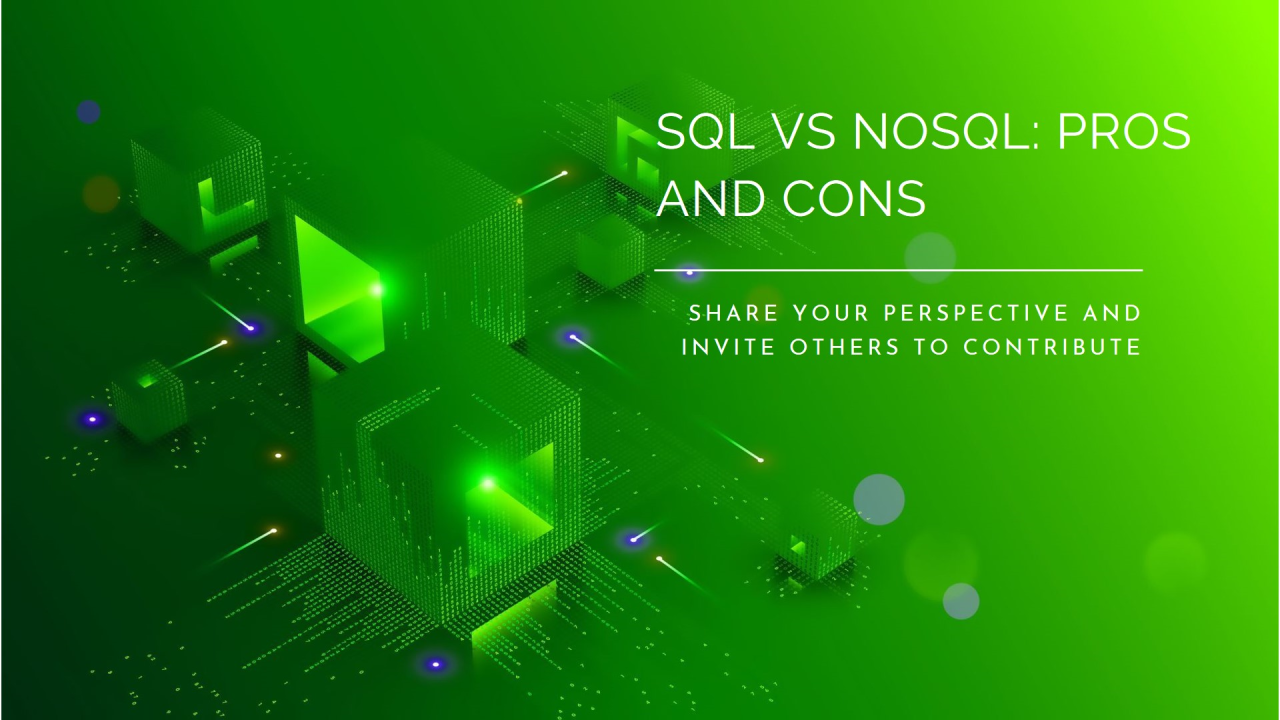 SQL vs NoSQL SQL vs NoSQL