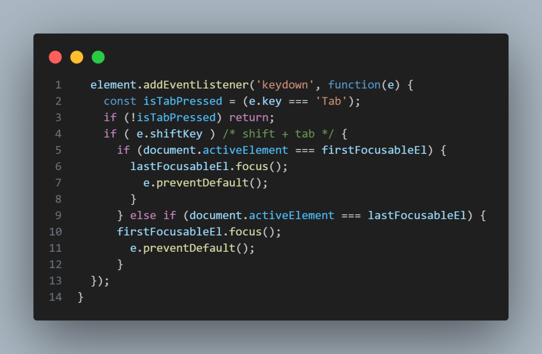 Trapping Focus for Accessibility | Exploring Code #51 Trapping Focus for Accessibility | Exploring Code #51