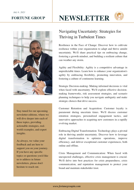 Navigating Uncertainty: Strategies For Thriving In Turbulent Times Navigating Uncertainty: Strategies For Thriving In Turbulent Times