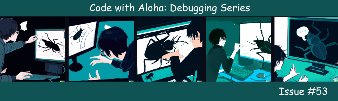 Code with Aloha: Debugging Issue #53 Code with Aloha: Debugging Issue #53